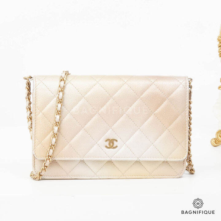 CHANEL WOC GOLD METALLIC CAVIAR GHW MICRO | Lazada.co.th