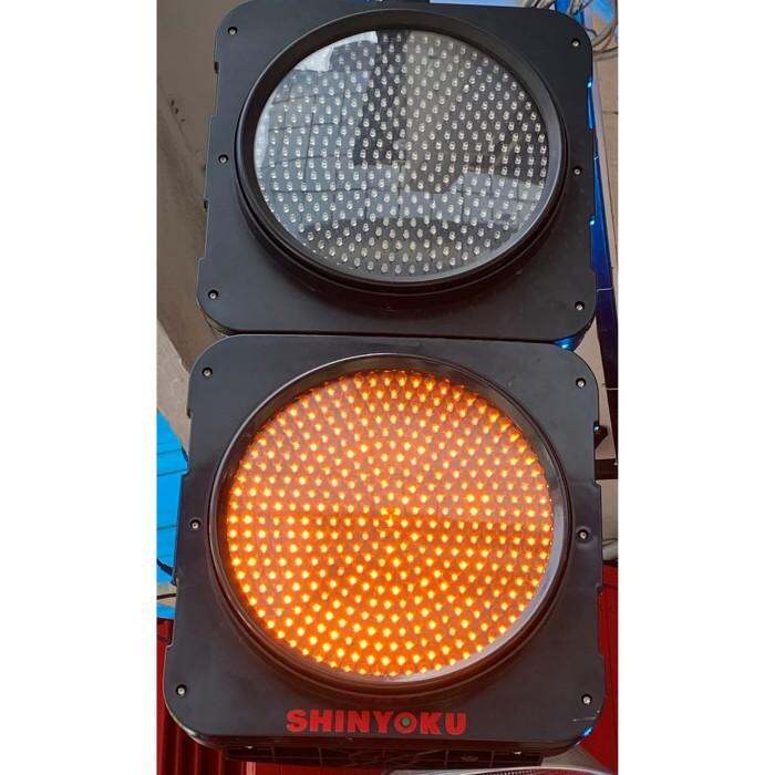 LAMPU TRAFFIC LIGHT LED RAMBU LALU LINTAS 20CM X 2 LAMPU KUNING KUNING ...