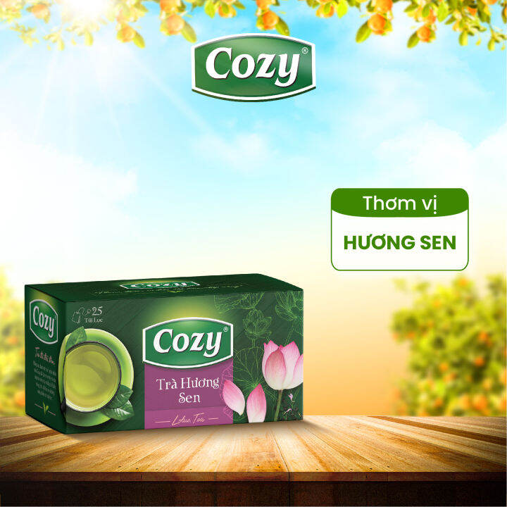 Trà Hương Sen túi lọc Cozy (2g x 25 túi lọc) - Giúp thư giãn tinh thần ...