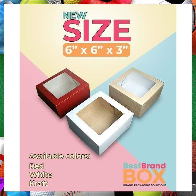 6x6x3 inches with window pastry box (10's) | Lazada PH