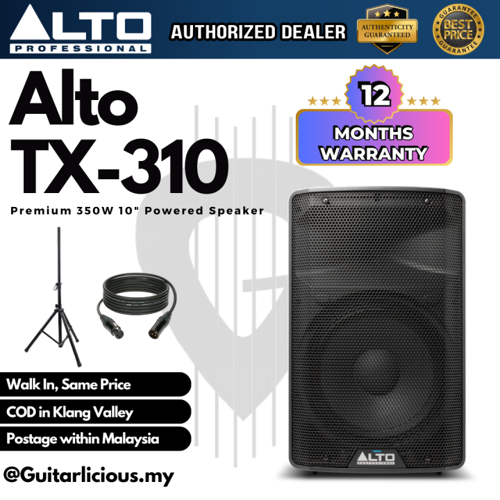 ALTO TX310 350W 10 inch Powered Speaker with Stand and Cable ( TX-310 ...
