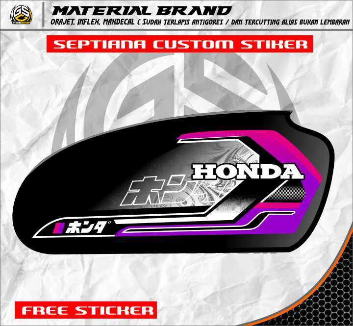 STRIPING TANGKI CB 100, CB 125, CB GELATIK VARIASI CUSTOM PREMIUM DECAL ...