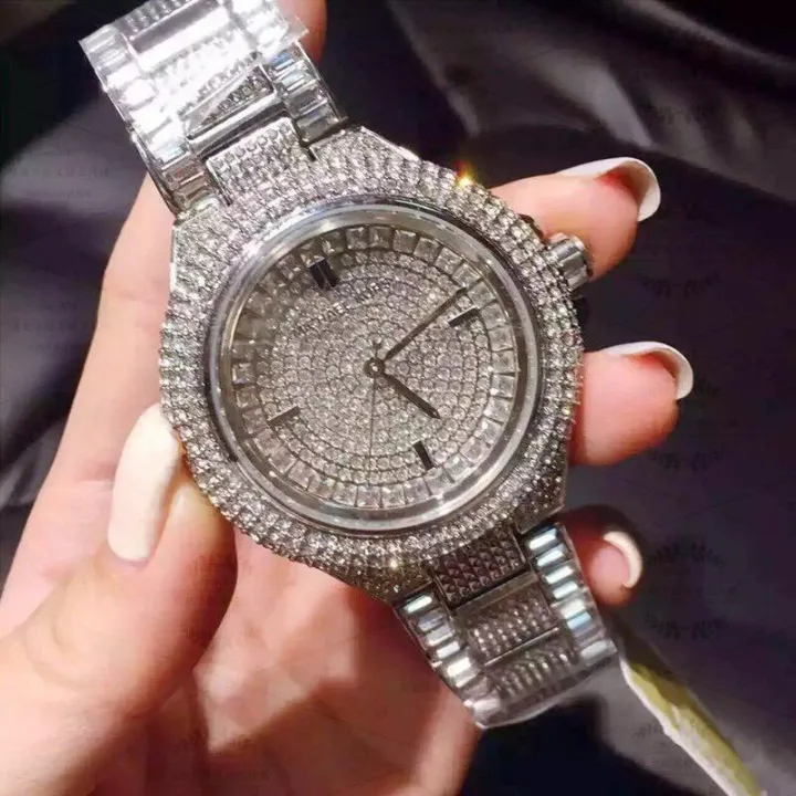 MK5869 Michael Kors Camille Crystal Pave Dial Crystal Encrusted Ladies ...