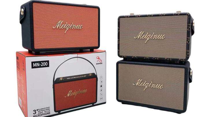 ลำโพงบลูทูธ รุ่นMN200 เสียงเบสแน่น รองรับAUX/TF/USB มีหูหิ้วพาพาง่าย เพิ่ม-ลดเสียงได้ สินค้า ...