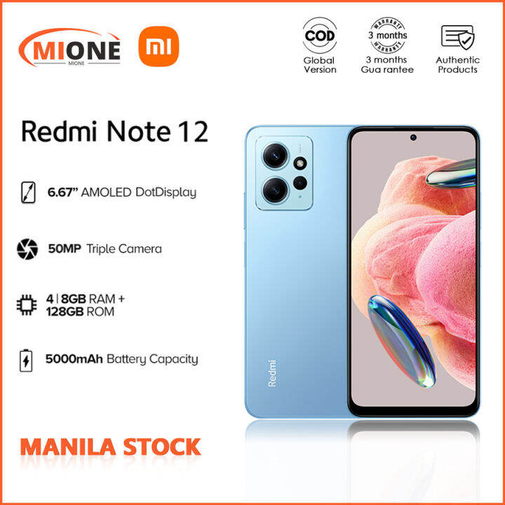 【Mione】Xiaomi Redmi Note 12 4+128GB | 6+128GB | 8+128GB 6.67" AMOLED ...
