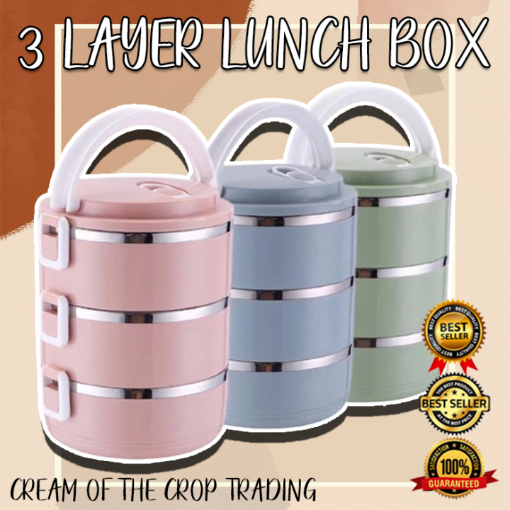 Best Seller 3 LAYER LUNCH BOX | RANDOM COLOR | 3 Layer Lunch Box ...