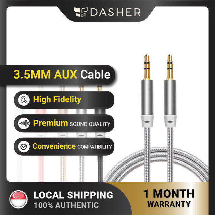 Aux Cable for Multiple Compatible Devices to 3m Gold-Plated Connectors ...