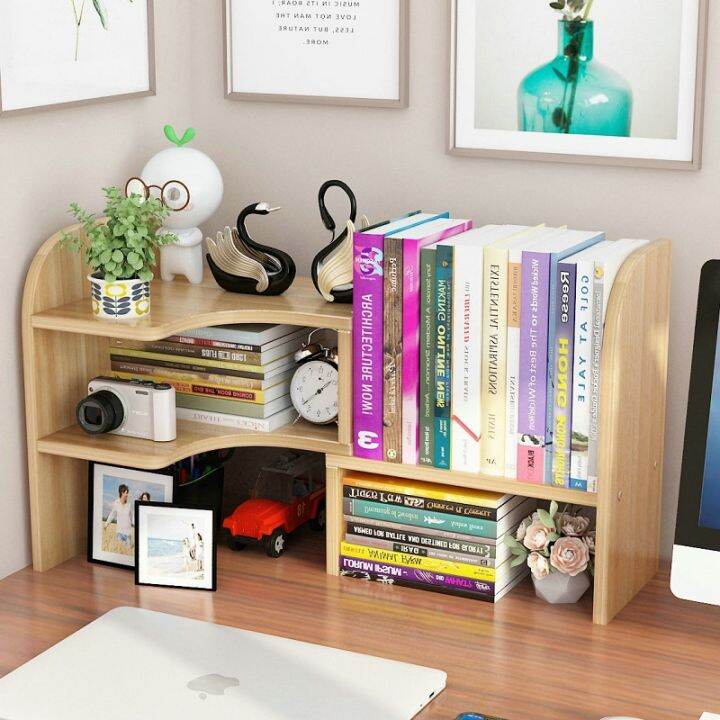 Desk Retractable Corner Bookshelf and Storage Shelf Children Student ...