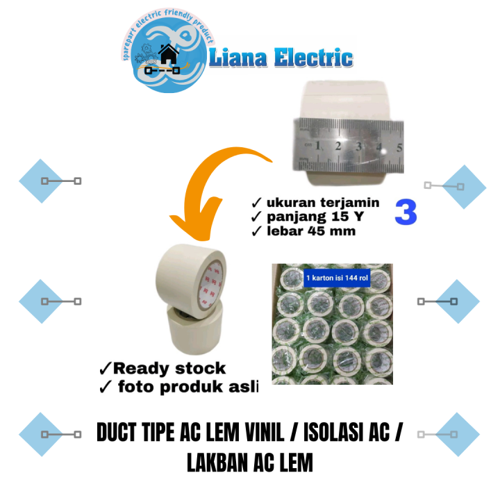 DUCT TIPE AC LEM VINIL / ISOLASI AC / LAKBAN AC LEM | Lazada Indonesia