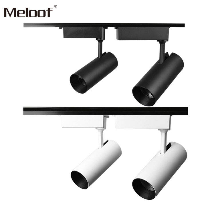 COB Led Track Light Rail Spotlights Ceiling Lamp Black Track Lighting ...