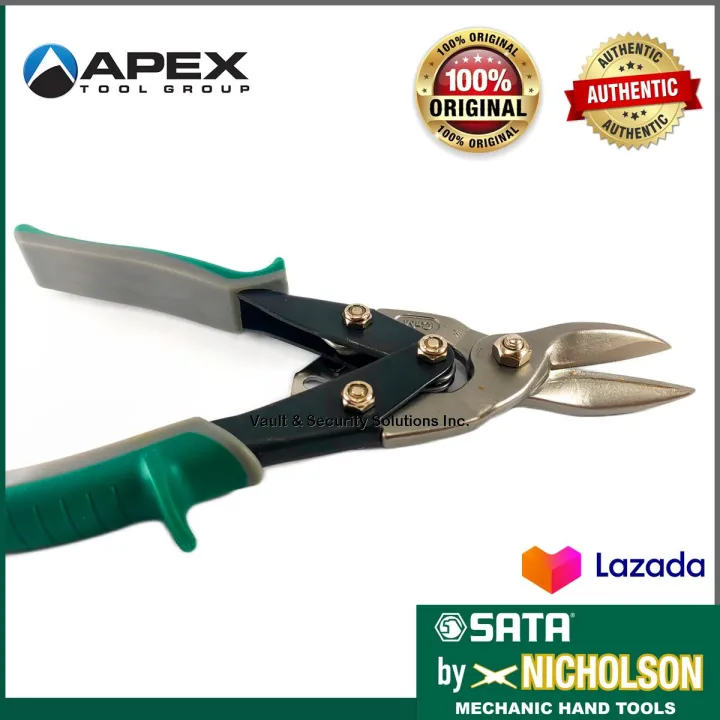 Nicholson Aviation Snip STRAIGHT TinSnip Tin Snip Furring cutter ...
