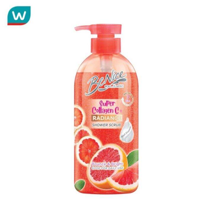 Benice บีไนซ์ ชาวเวอร์ สครับ ซูเปอร์ คอลลาเจน ซีพลัส 450 มล. | Lazada.co.th