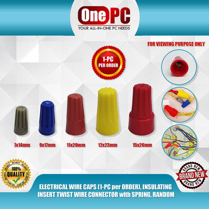 ELECTRICAL WIRE CAPS (1-PC per ORDER), INSULATING INSERT TWIST WIRE ...