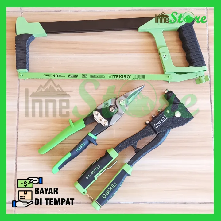 TEKIRO paket Baja Ringan 3 PCS - Tang Rivet Gunting Plat Holo Baja ...