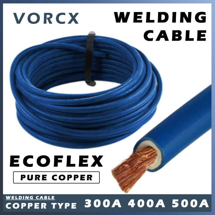 [LOOSE CUT] Ecoflex Blue Welding Cable (Copper Core) 1 Meter | Lazada