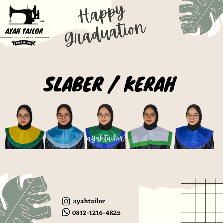 SLABER WISUDA KERAH WISUDA TK SLABER MAHASISWA REQUEST | Lazada Indonesia
