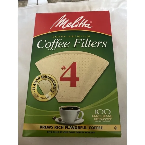 Germany’s Melitta Coffee Filters 8-12 cups 4-6 cups with markings white ...