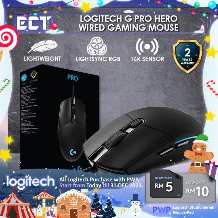 Logitech G Pro Hero Wired Gaming Mouse with Hero 25K Sensor (910-005442) | Lazada