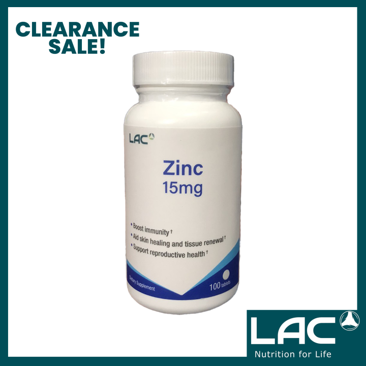 LAC Zinc 15mg Plus C 100TB (best by: May 2024) | Lazada PH