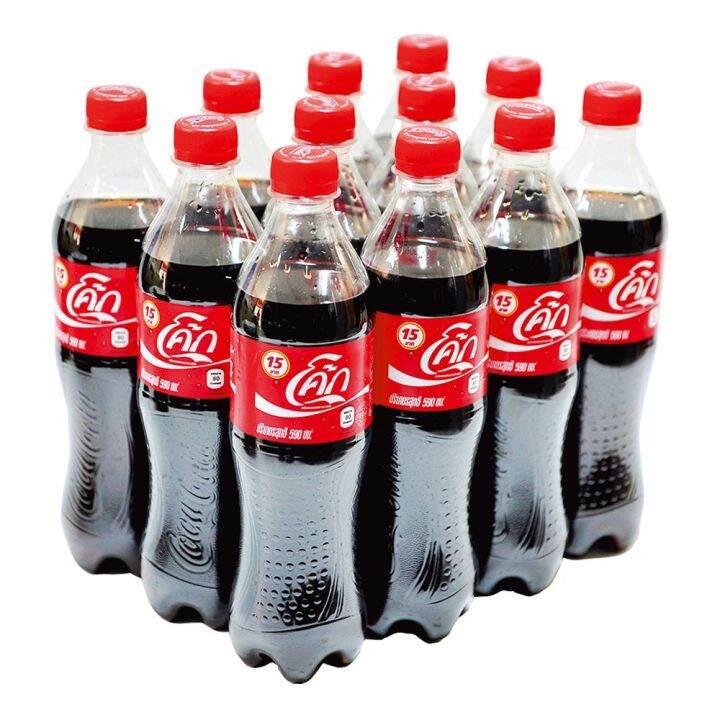 โค้ก น้ำอัดลม ออริจินัล 590 มล. แพ็ค 12 ขวด Coke Soft Drink Original 590 ml x 12 Bottles โปรโม ...