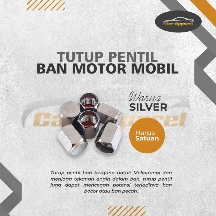 Penutup Pentil BESI CHROME Roda Mobil Motor Sepeda Tutup Pentil ...