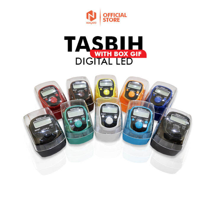 Tasbih Digital Muslim Elektrik LED Plus Box / Finger Counter / Alat ...