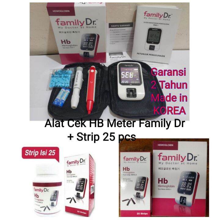 Alat Cek HB Hemoglobin Family Dr Unit dan strip 25pcs | Lazada Indonesia