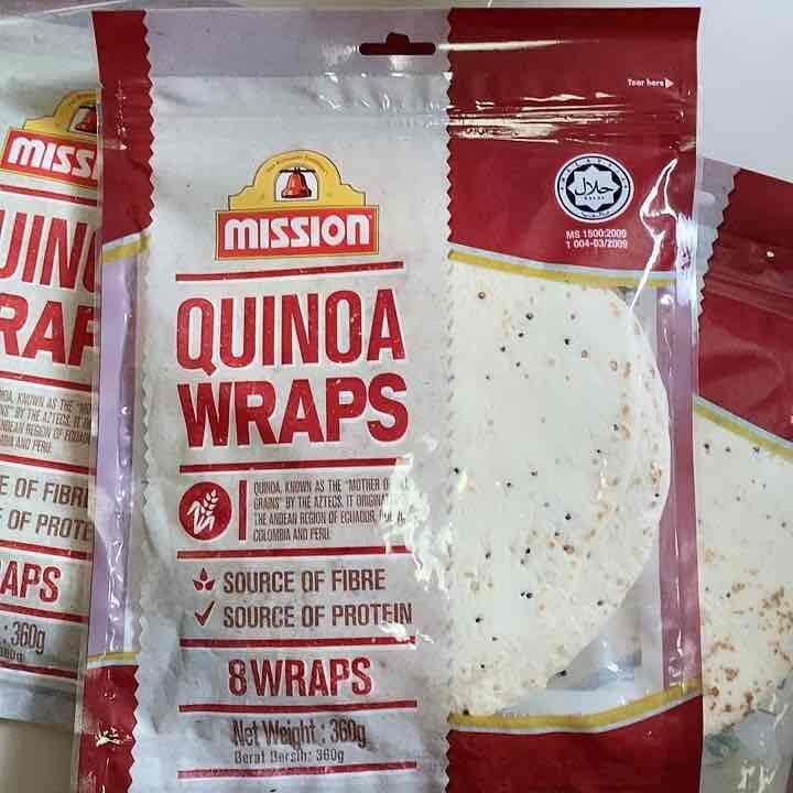Mission Quinoa Wraps 360g 8 wraps แผ่นแป้งสำเร็จรูป แรพส์ ผสมเมล็ดควิ ...