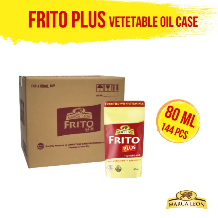 Frito Plus Vegetable Oil 80ml Pouch Case (144 pcs) | Lazada PH