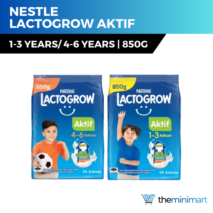 Nestle Lactogrow Aktif 850g -1-3 Years/ 4-6 Years | Lazada Singapore