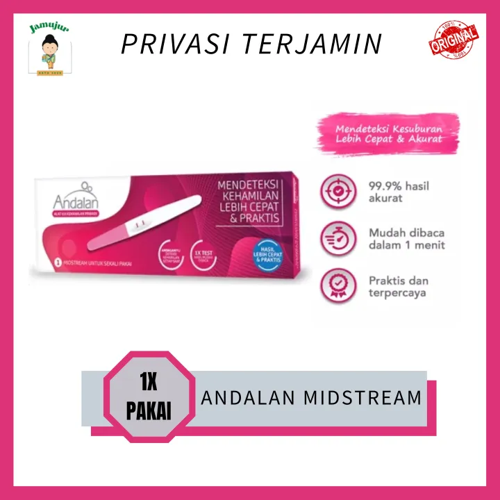 Testpack Test pack Tes hamil test kehamilan Andalan Midstream Compact ...