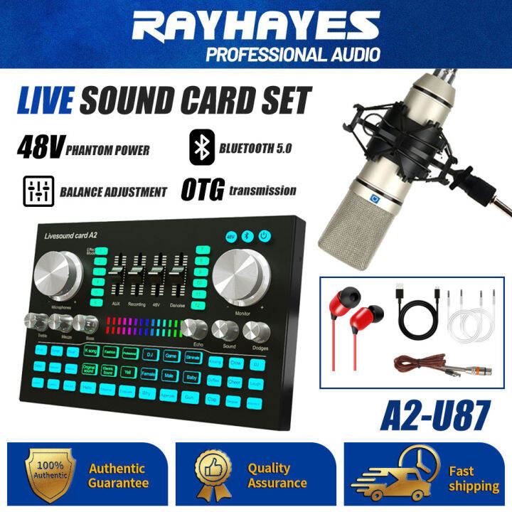 Rayhayes professional Bluetooth sound card with microphone capacitor ...