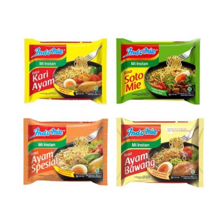INDOMIE Mie Instant / Indomie Goreng / Indomie Soto/Ayam Bawang / Kari ...