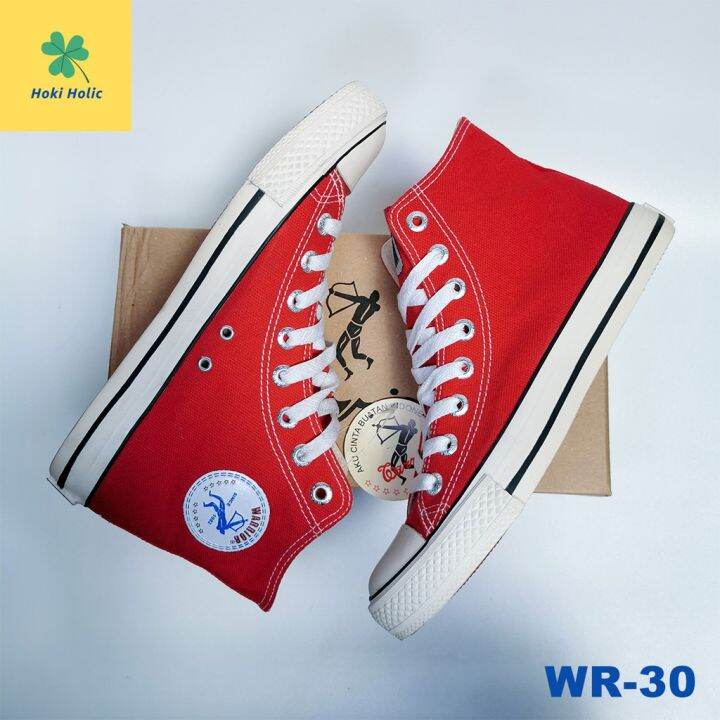 SEPATU WARRIOR SPARTA HIGH RED ORIGINAL | Lazada Indonesia