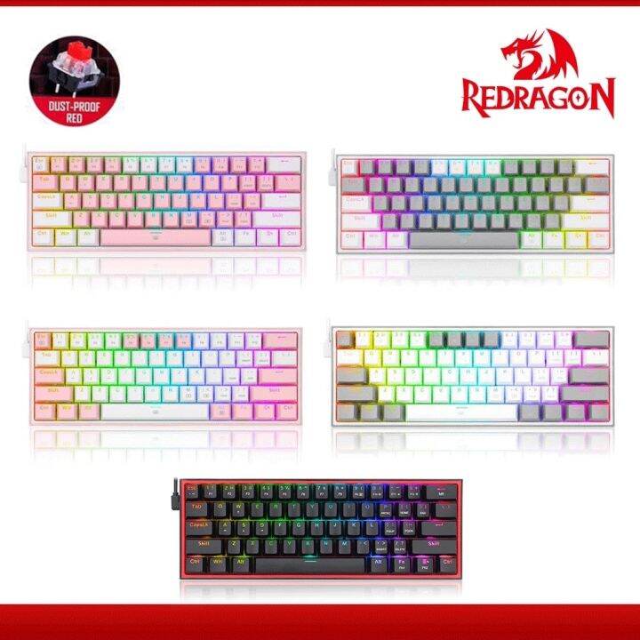 Redragon FIZZ RGB Wired Gaming Mechanical Keyboard (K617-RGB) (Dust ...