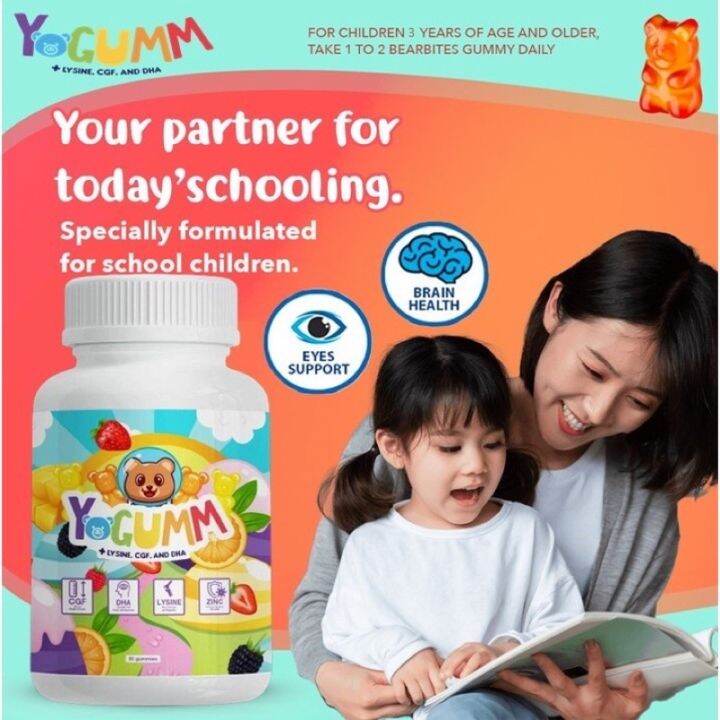 100% AUTHENTIC YOGUMM Gummies Brain Booster Multivitamins DHA and CGF ...