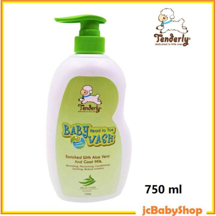 Tenderly Baby Wash Head To Toe - Aloe Vera & Goat Milk (750ml) | Lazada