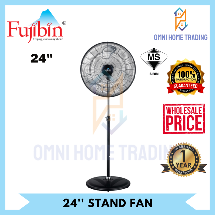 Fujibin FBS 24" Powerful Factory Industry Stand Fan (3 Aluminum Blades ...