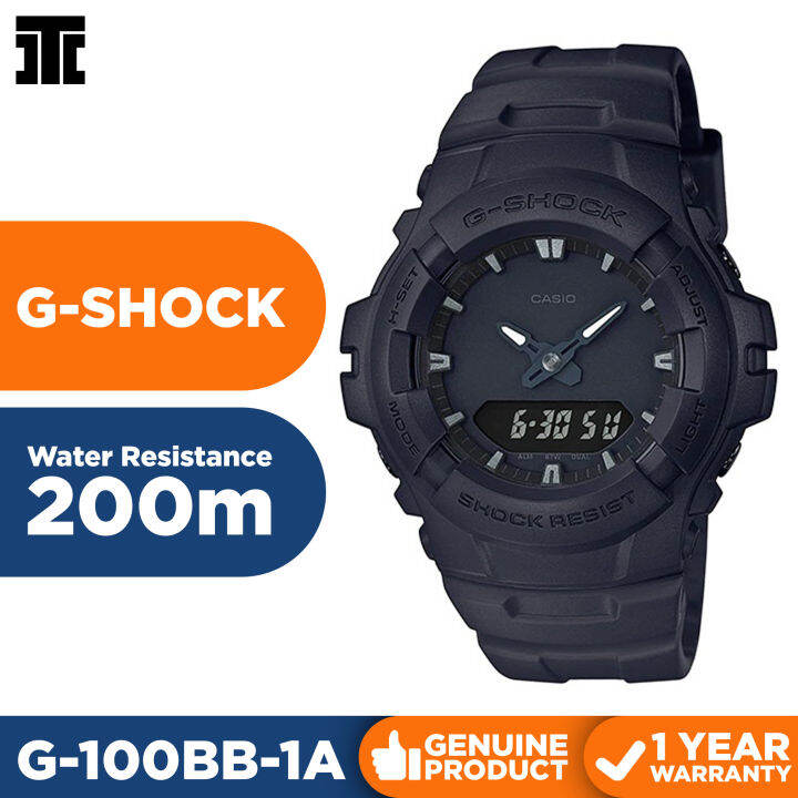 Casio G-Shock G-100 Series Black Analog Digital Watch G-100BB-1A ...