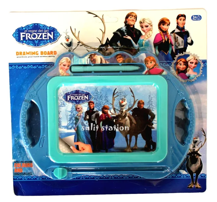 FROZEN ELSA ANNA EDUCATIONAL LEARNING MAGIC DRAWING WRITING SLATE BOARD ...