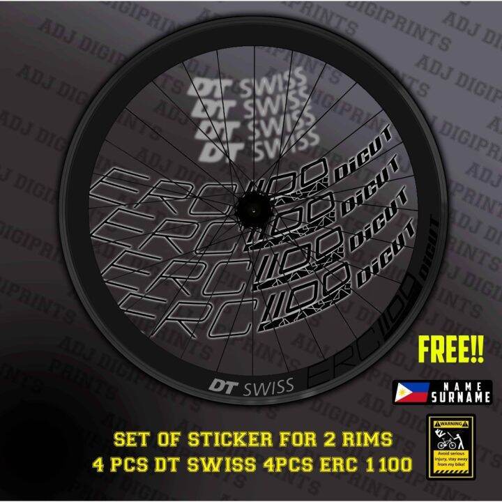 DT SWISS ERC 1100 Road Bike Rims Decals Sticker | Lazada PH