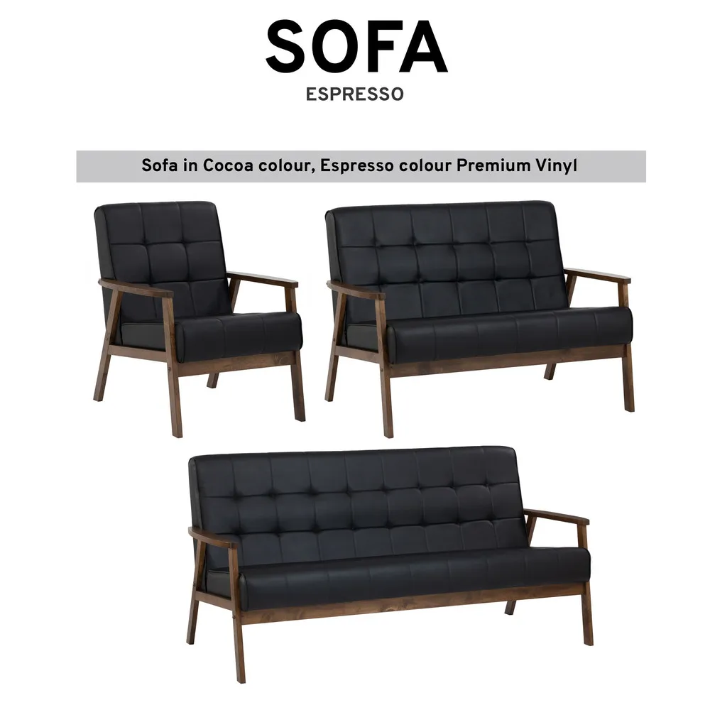 Vinyl Sofa Set | Baci Living Room