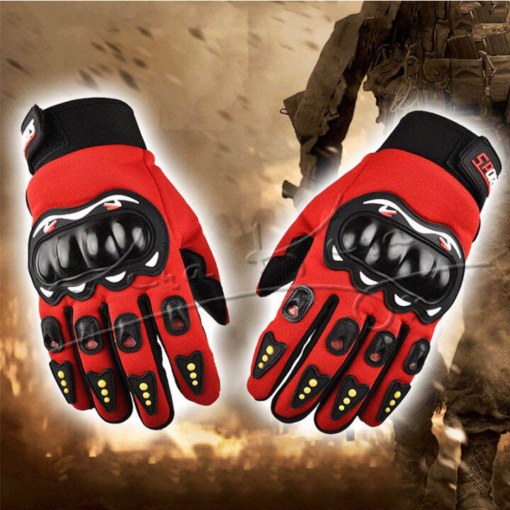 【KIRA KIRA】 Motorcycle Biker Gloves with touch screen Full Finger ...