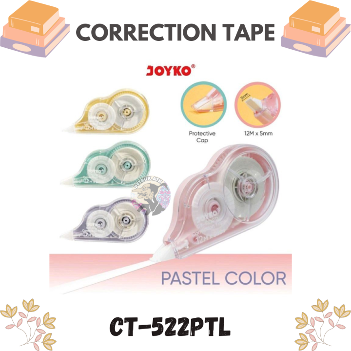 [PCS] CORRECTION TAPE JOYKO CT-522PTL 12 METER WARNA PASTEL / TYPE X ...