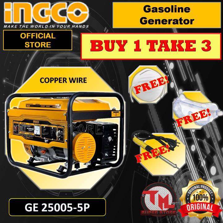 INGCO Gasoline Generator 2.5kva GE25005-5P • Tm ss | Lazada PH