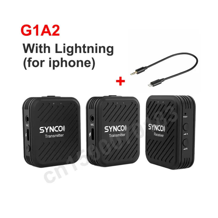 SYNCO G1 G1A1 G1A2 Wireless Microphone System 2.4Ghz Interview Lavalier Lapel Mic Receiver Kit ...