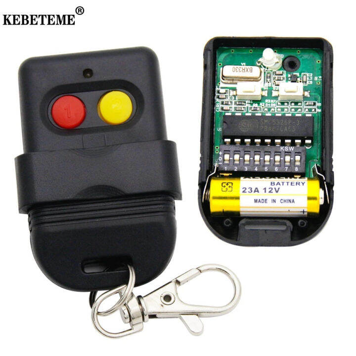 KEBETEME Universal 8 Dip Switch Fixed Code Smc5326P-3 330Mhz Remote ...
