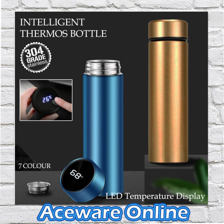 INTELLIGENT THERMOS BOTTLE Smart LED temperature Touch display Vacuum ...