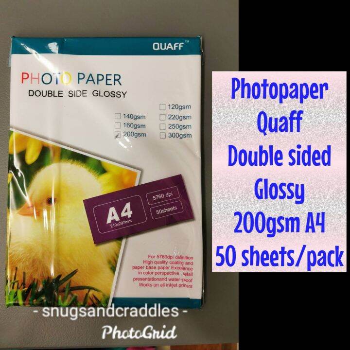WHOLESALE! 6PACK 200GSM Quaff Photo Paper Photopaper Double Side Glossy ...