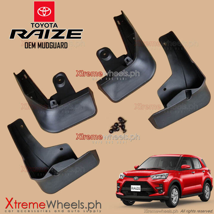 Toyota Raize E 2022-2024 with Screw Heavy Duty Mudguard / Splash Guard ...
